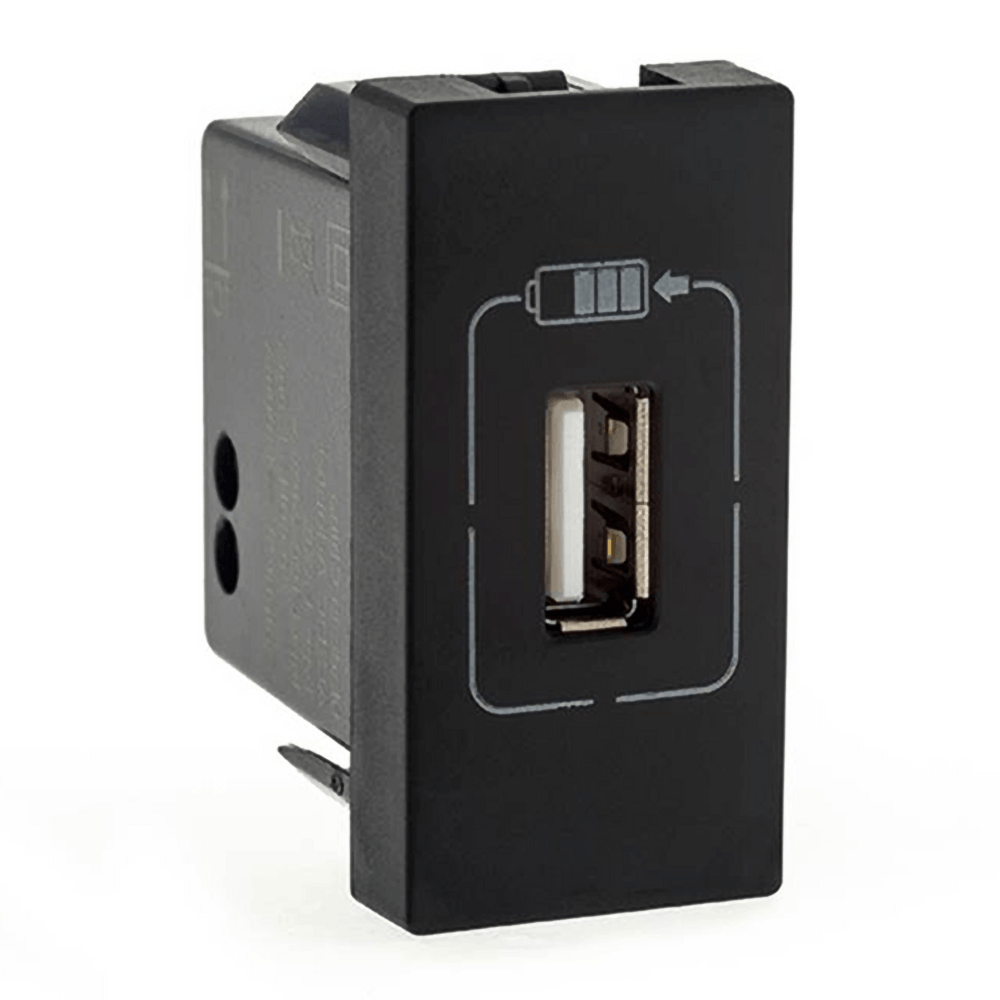 Tomada Audio/Video USB Embutir Preto 1Módulo ARTEOR Pial Legrand ...