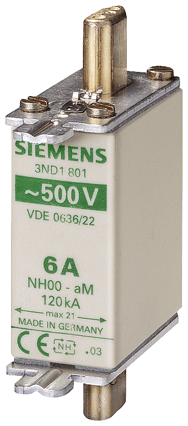 Fusível NH 000 500V 50A 120Ka Amarelo 3ND1820 Siemens - Dimensional