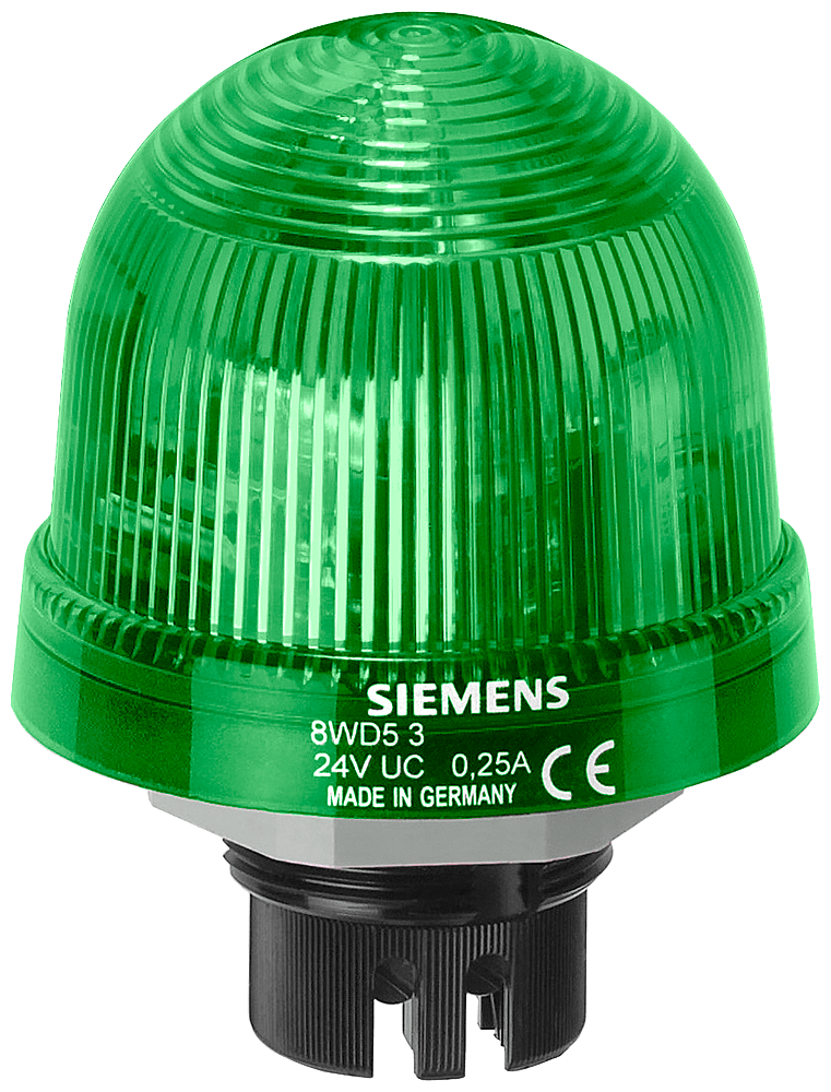 Sinalizador Luminoso Verde 24V 8WD53205DC Siemens - Dimensional