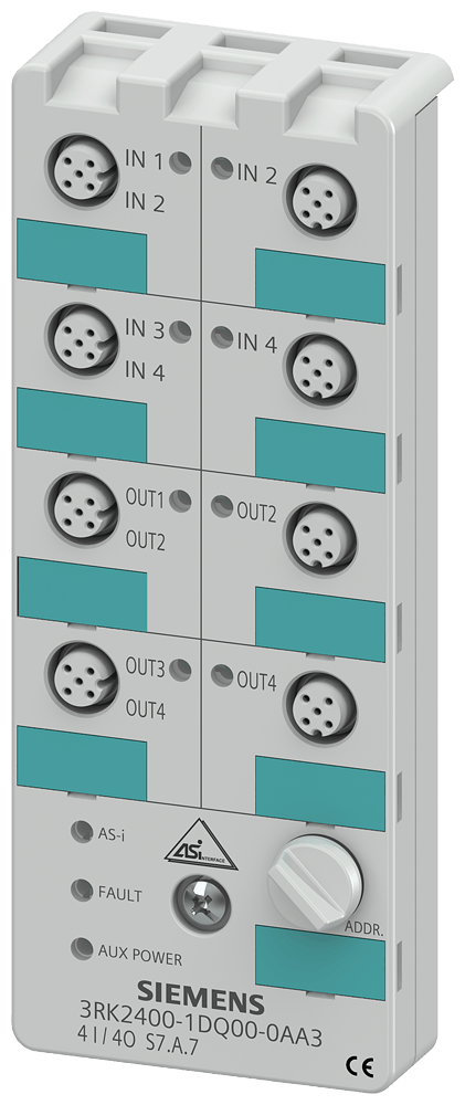 Módulo I/O 4E/4S 24V 3RK24001DQ000AA3 Siemens - Dimensional