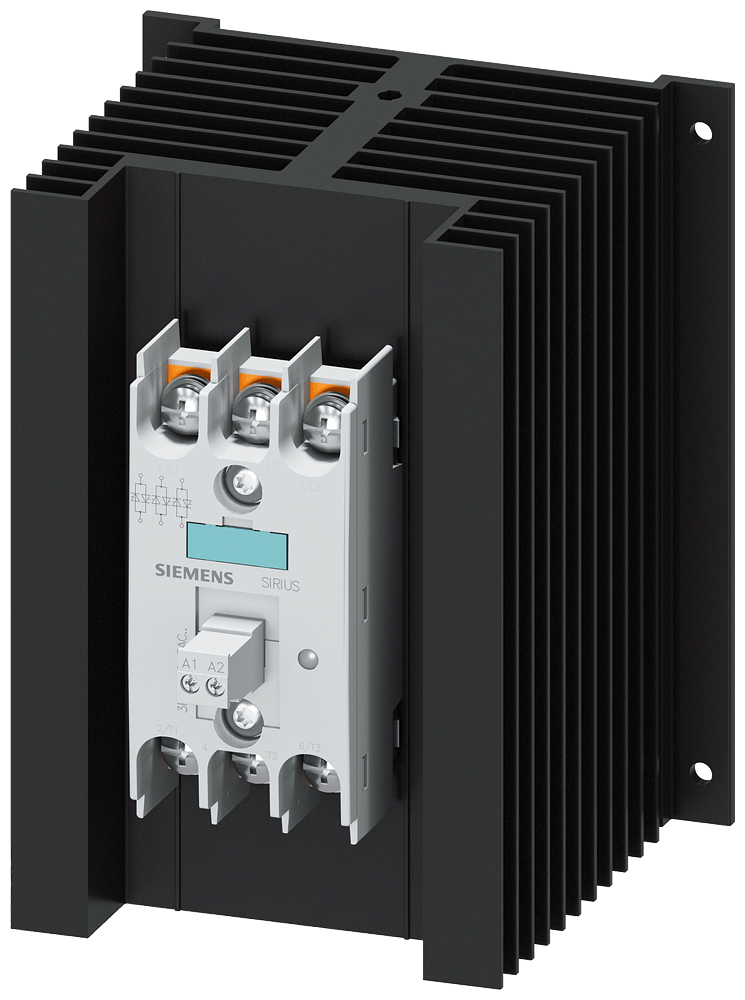 Contator Estado Sólido Tripolar 48/600V 50A 3RF24503AC55 | Dimensional ...