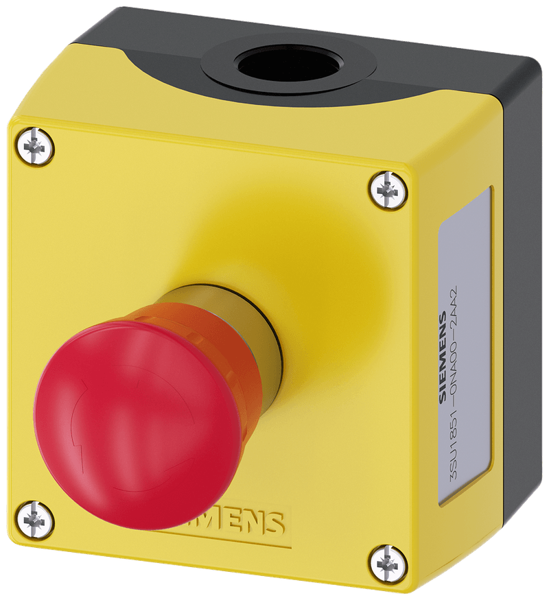 Botoeira Montagem Metálico Preto Parad Emergência 1Bot 1Nf ...