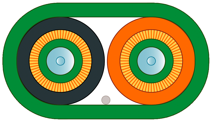 Cabo Bfoc 2X2 Ip20 0,5M Simatic 6XV18733AH05 Siemens - Dimensional