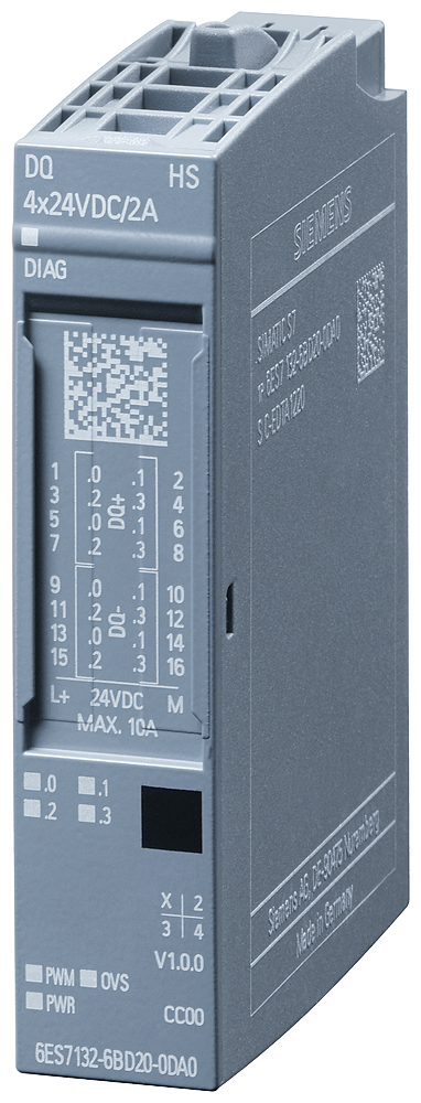 Módulo Saida Digital 4S 24V 2A 6ES71326BD200DA0 Siemens - Dimensional