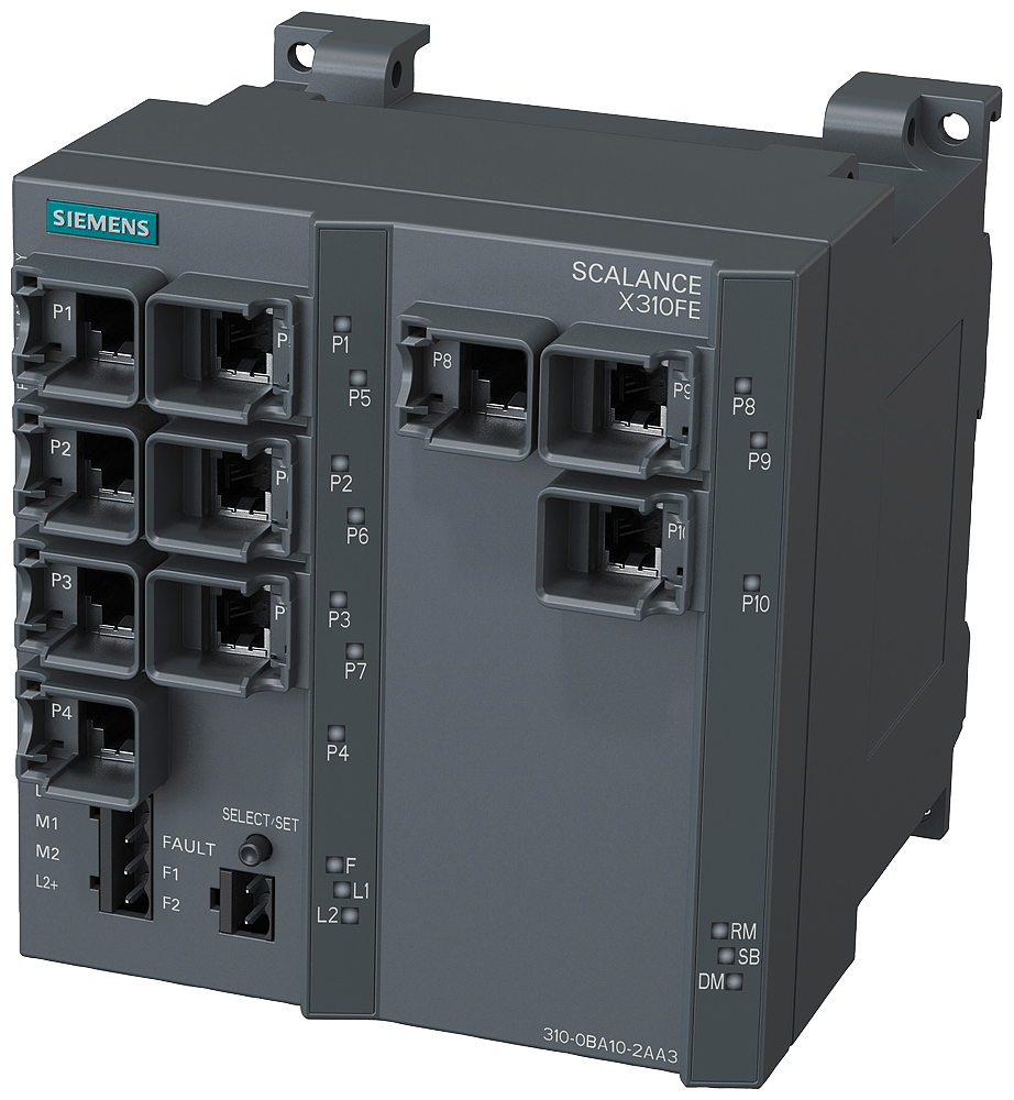 Switch Ethernet 10P 6GK53100BA102AA3 Siemens - Dimensional