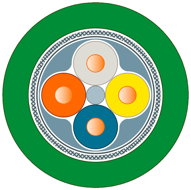 Cabo Profinet 2X2 6XV18402AU10 Siemens - Dimensional