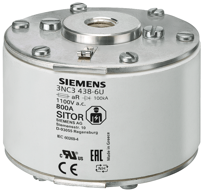 Fusivel NH 3 690V 710A 120Ka 3NC32376U Siemens - Dimensional