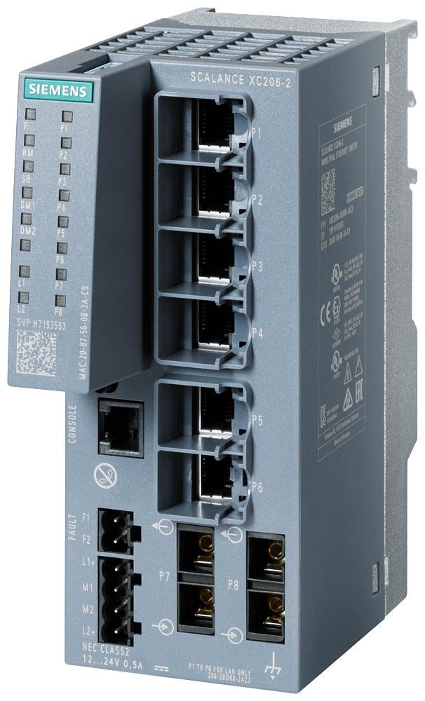 Switch Gerenciador 6P Rj45 6GK52062BD002AC2 Siemens - Dimensional