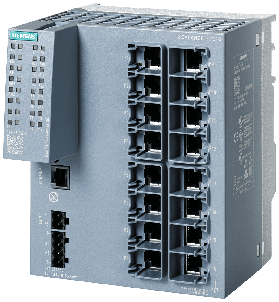 Switch Ethernet 16P Rj45 6GK52160BA002AC2 Siemens - Dimensional