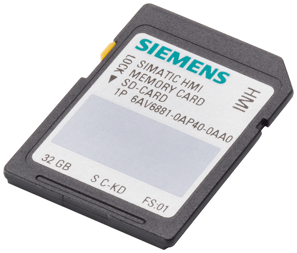 Memoria Mmc 32Gb Simatic Sd 6AV68810AP400AA0 Siemens - Dimensional