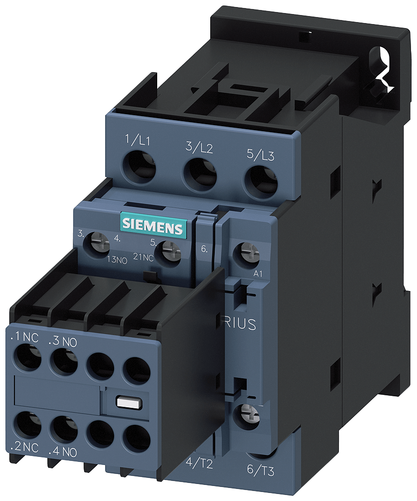 Contator Tripolar 9A 220Vca 50/60Hz 2Na+2Nf 3RT20231AN24 Siemens ...