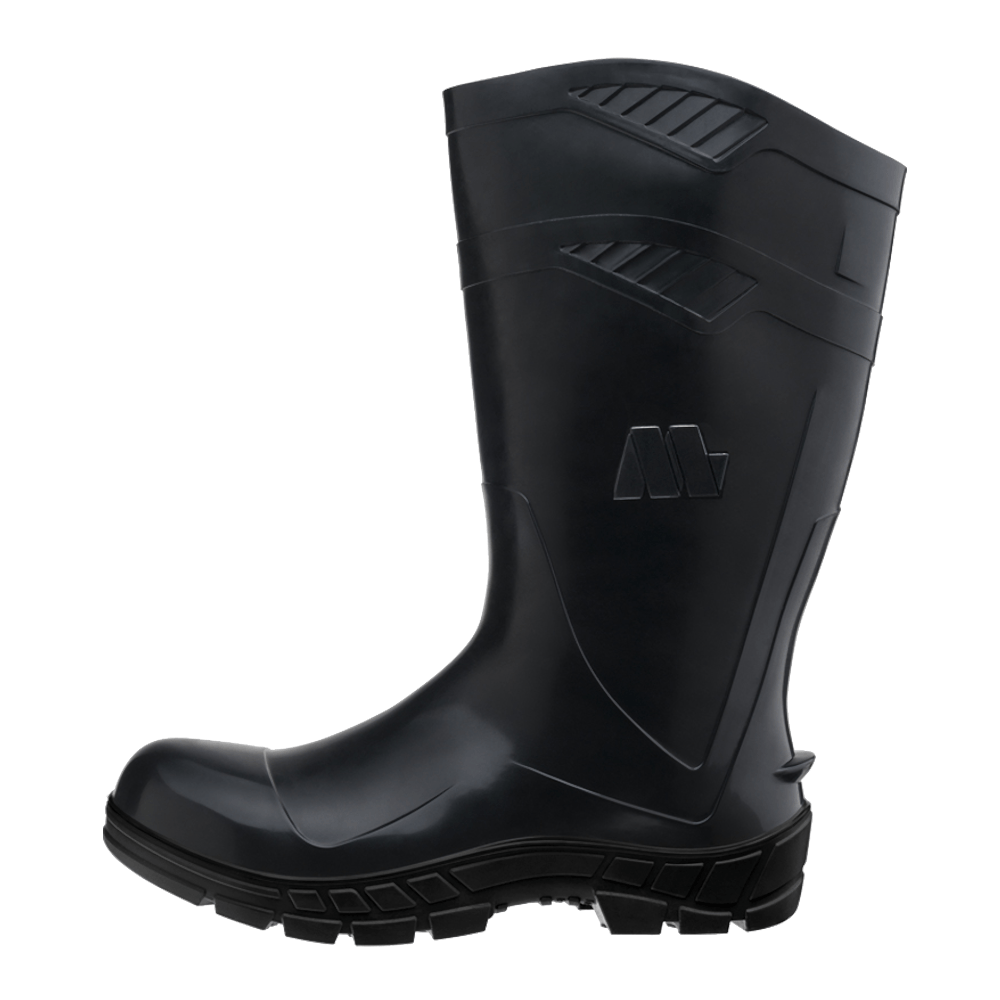 Bota Prof PVC Preta Antiper Ac Cano Longo Com Forro Bico De Aço ...