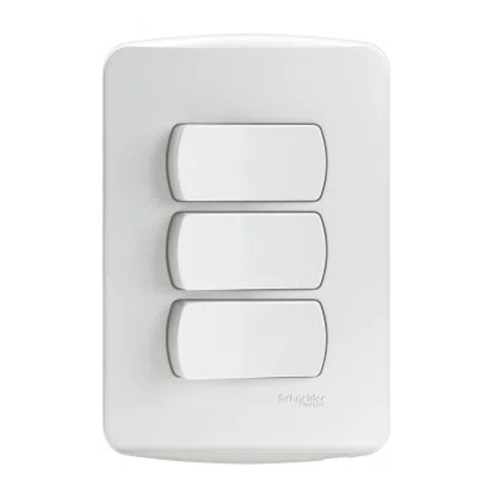 Interruptor Embutir 2 Simples + 1 Paralelo Branco 250V 10A Com Placa ...