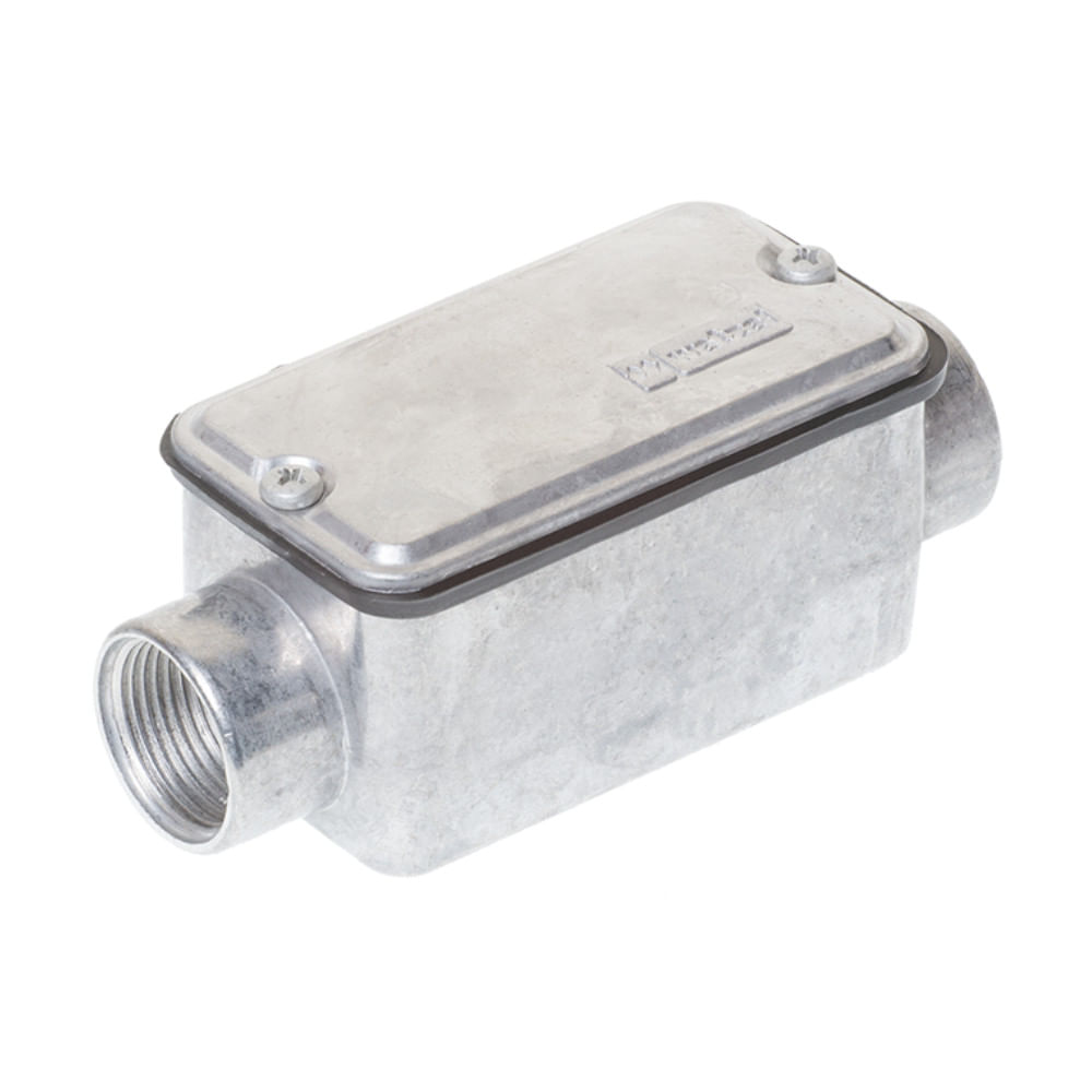 Condulete Alumínio T 1" NPT Cinza Com Tampa Com Vedação E002072040 ...