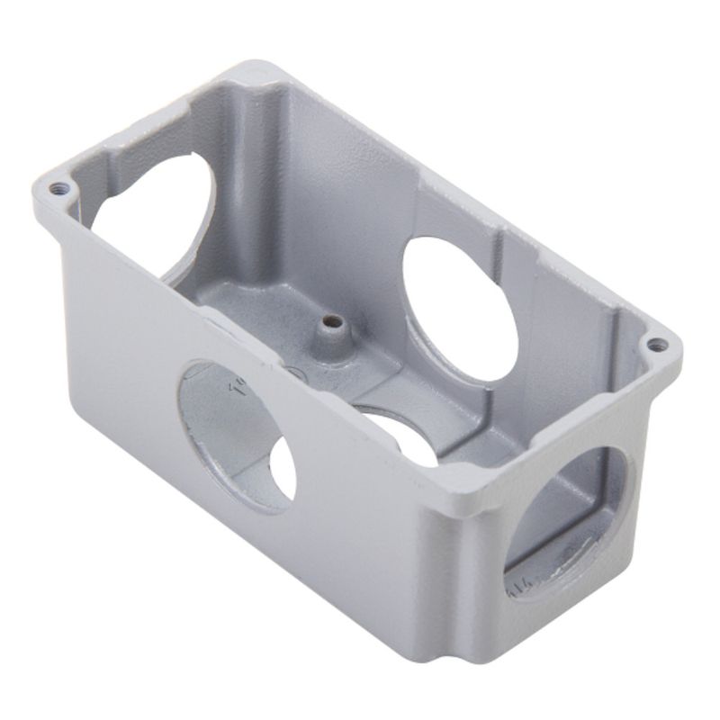 Condulete Metálico Múltiplo Alumínio X 3/4" Cinza Sem Tampa Com Pintura ...