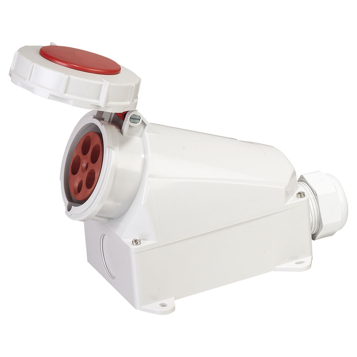 Tomada Sobrepor Fm 5P 63A 440V Vermelho Ip67 12822114 WEG - Dimensional