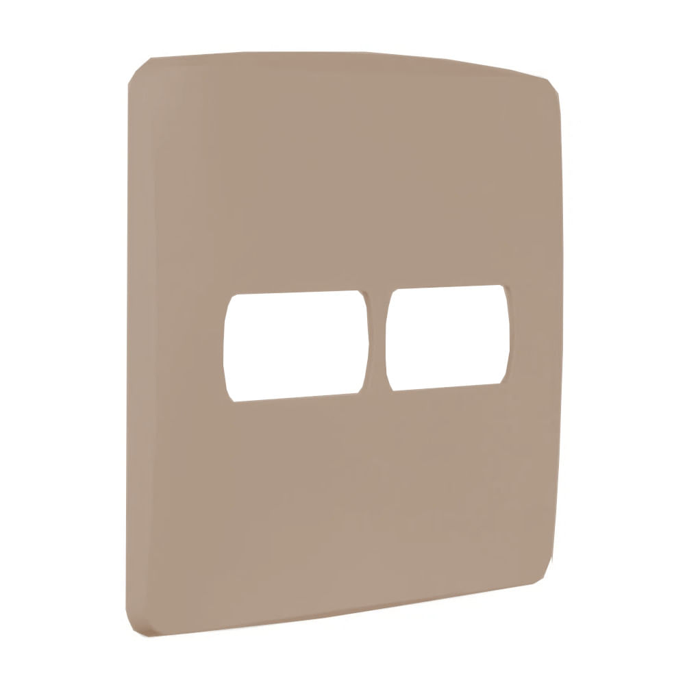 Placa 1+1 Horiz 4X4" Mt Gloss Nereya 663415 Pial Legrand - Dimensional