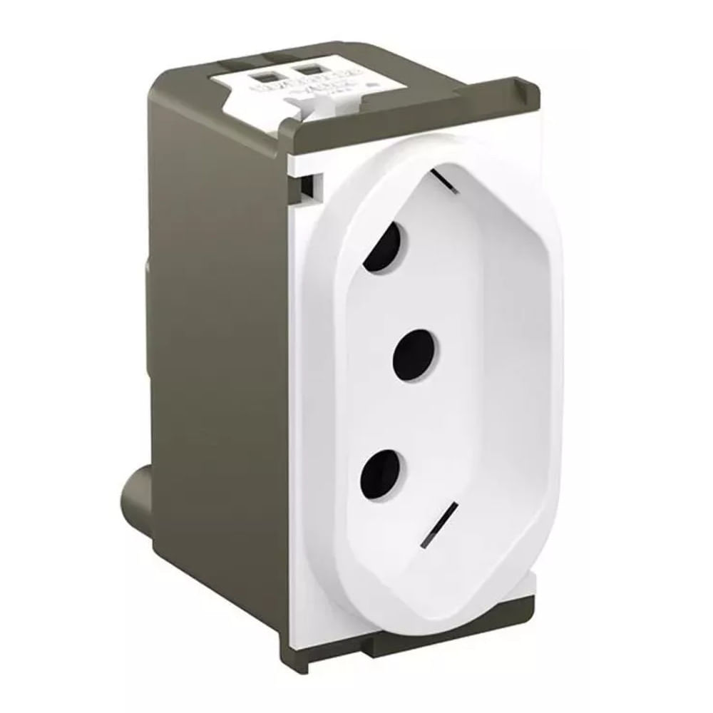 Módulo Tomada 1 Módulo Branco 2P+T 10A 250V Nereya 663050 Pial Legrand ...