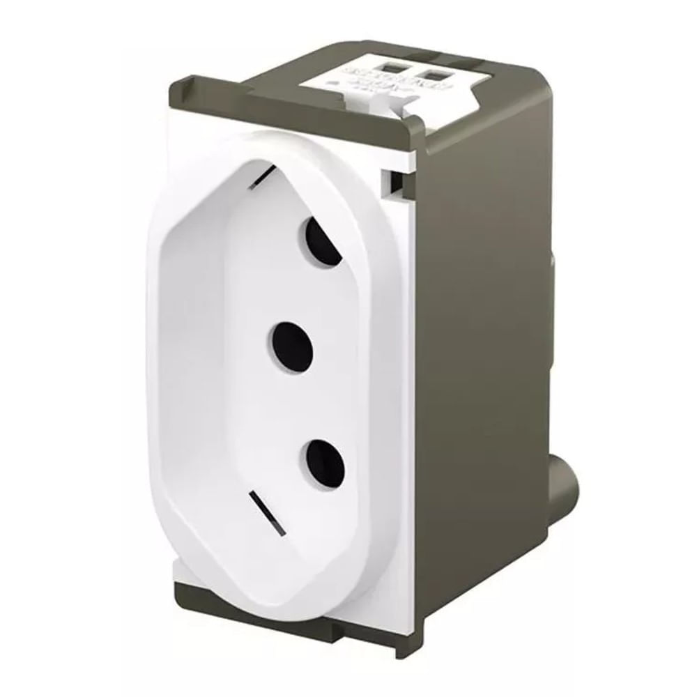 Módulo Tomada 1 Módulo Branco 2P+T 10A 250V Nereya 663050 Pial Legrand ...