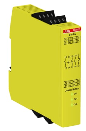 Rele Seg Exp Contatos 24Vcc 4Na+1Nf BSR23 ABB - Dimensional