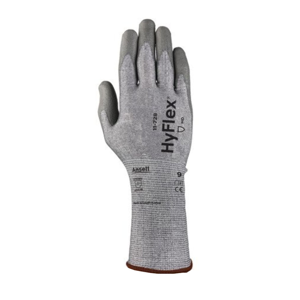 Luva Para Corte Nylon Cinza Poliuretano Hyflex 11728 Tamanho 9 Ansell ...