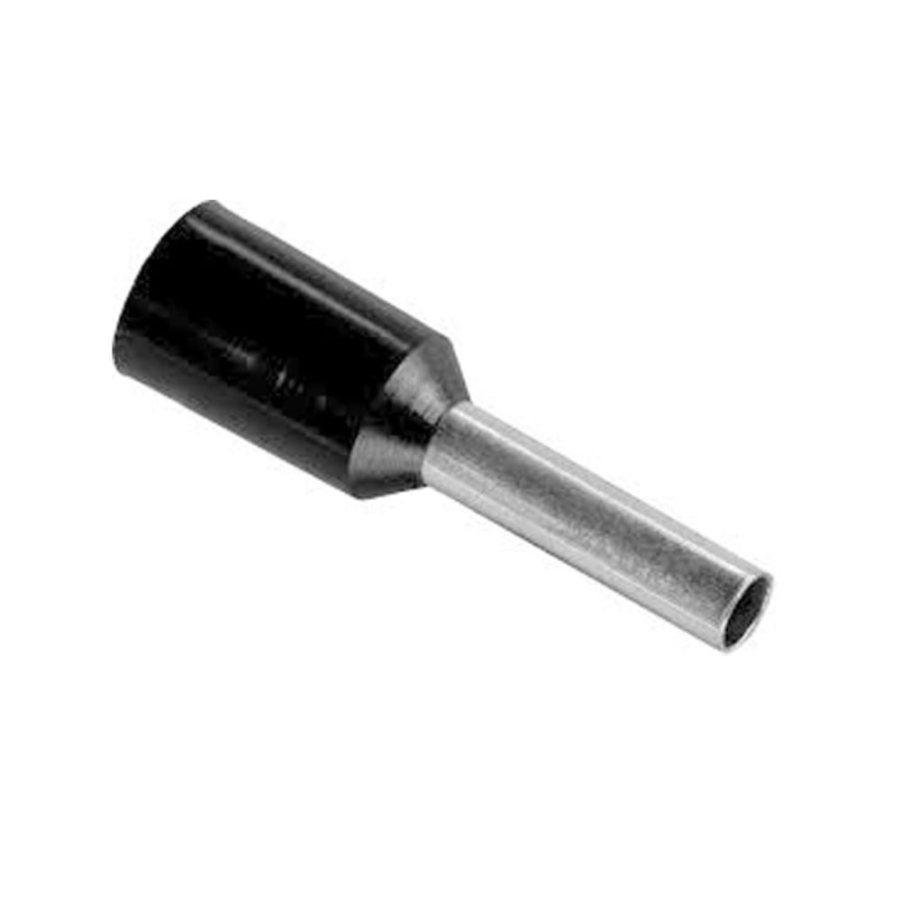 Terminal Elétrico Tubular Simples (Ilhos) Pre-Isolado 6mm2 Preto - H6 ...