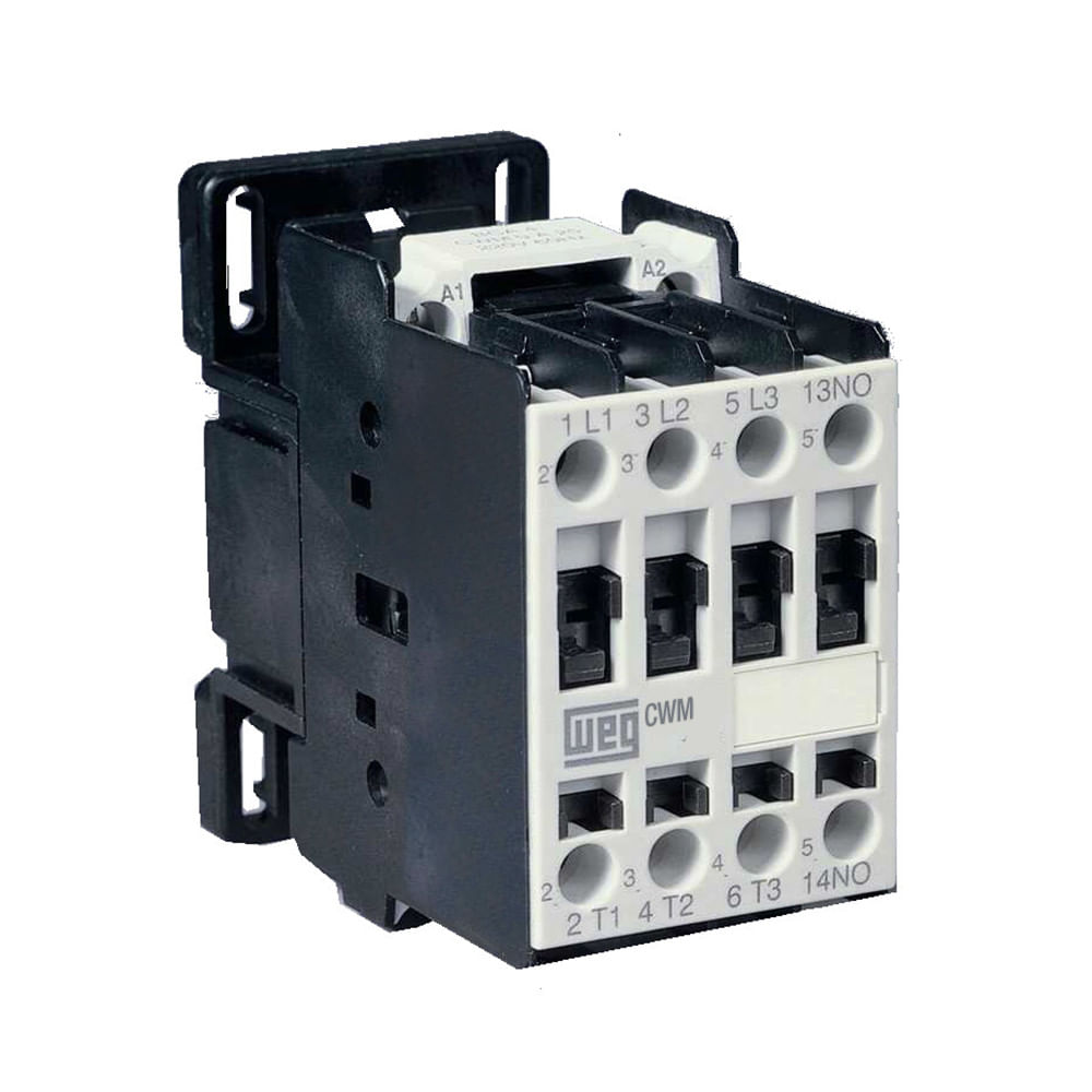 Contator 12A 60Hz Bipolar 220Vca CWM120020V26 WEG - Dimensional