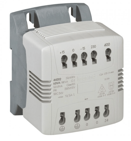 Transformador Comando E440V S230V 160Va 44254 - Cemar Legrand - Dimensional