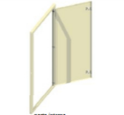 Porta Interna 1,9Mx600Mm P/Painel PICPD1960 - Cemar Legrand - Dimensional