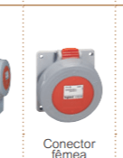 Tomada Emb Fm 3P+T 63A 500V Ip66/67 555592 - Cemar Legrand - Dimensional