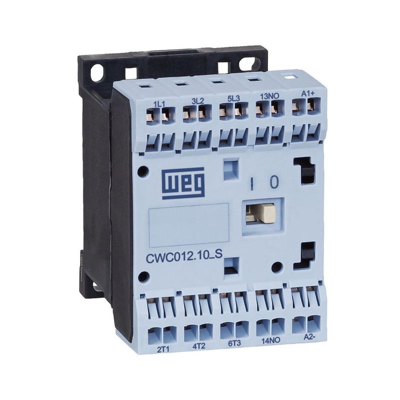 Contator 2Na+2Nf 12A Tetrapolar 24Vcc CWC0120022R03S WEG - Dimensional