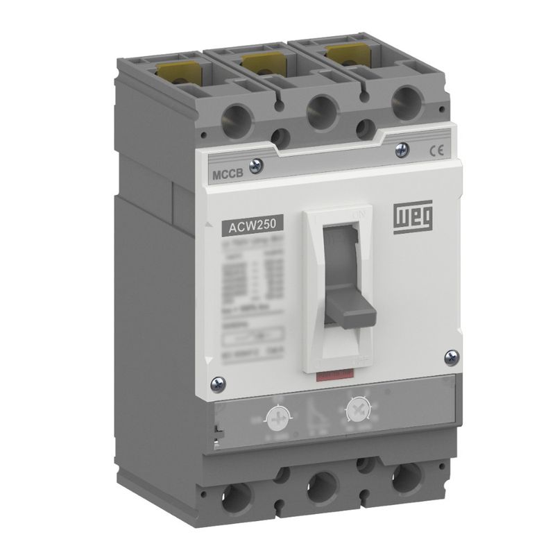 Disjuntor Caixa Moldada Tripolar Elétrico 380/415V 250A 150Ka ACW250VETS2503 WEG - Dimensional