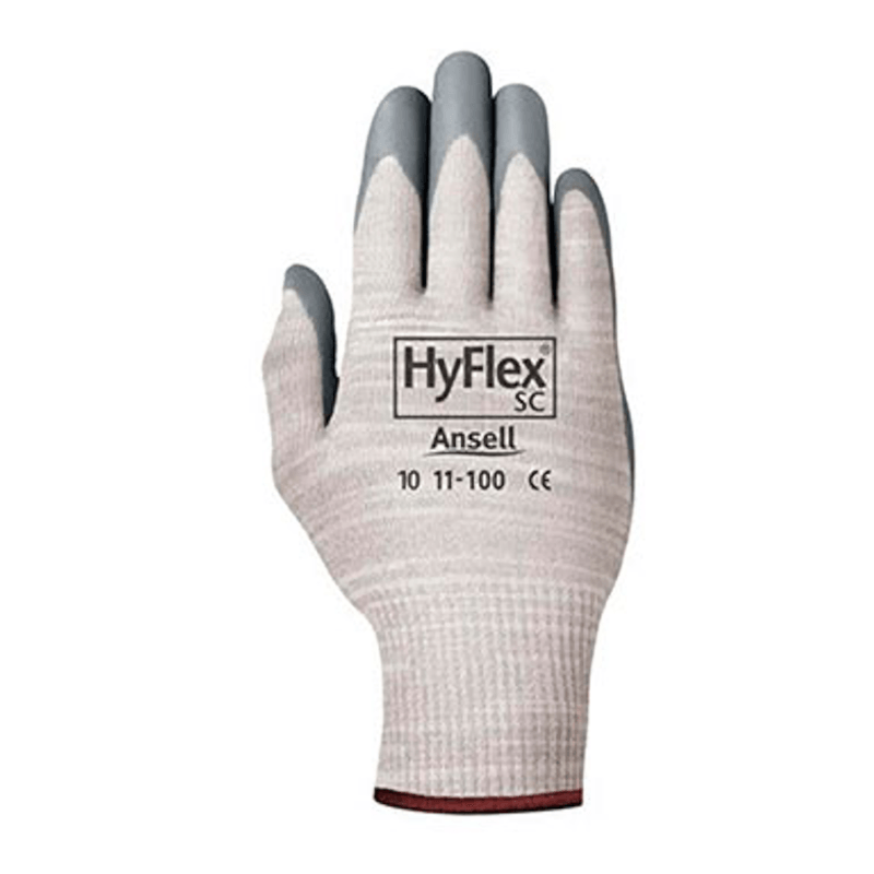 Luva Antistatica Poliéster Cinza Nitrílica - Tamanho 6 - HyFlex Static ...