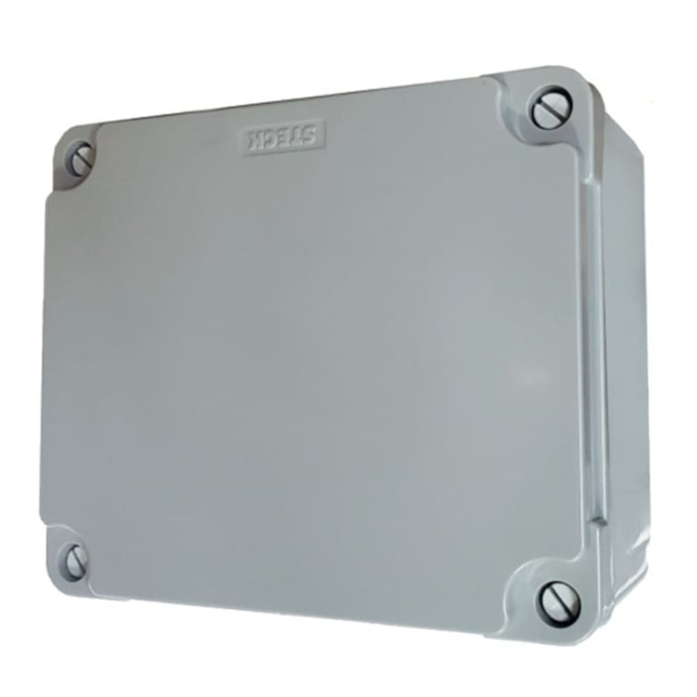 Caixa Passagem Sobrepor Poliamida Cinza 80x80x60mm IP-65 | Dimensional ...