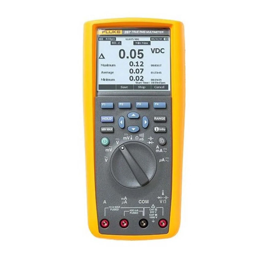 Multímetro Portátil Digital 1000V 10A Fluke287FVF Fluke - Dimensional