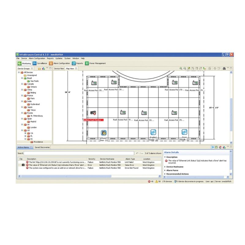 Gerenciamento Da Infraestrutura AP9465 APC - Dimensional