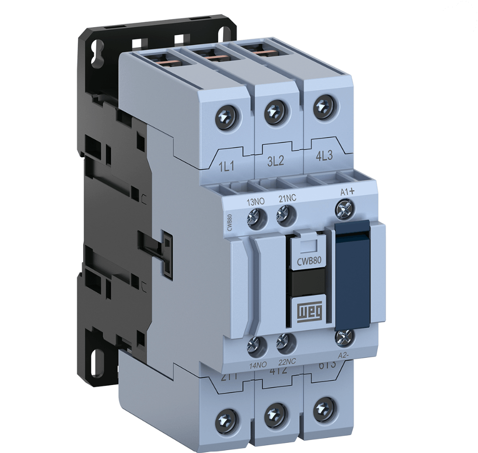 Contator Bipolar 80A 220V 3Na CWB801130C15 Weg - Dimensional