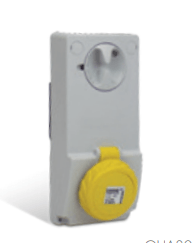 Tomada Embutir Fêmea 2 Polos Terra 16A 130V Amarelo 4H IP65 Com Tampa ...