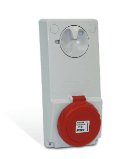 Tomada Embutir Fêmea 2 Polos + Terra 16A 380/415V Vermelho 9H Bloqueio ...