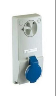 Tomada Embutir Fêmea 3 Polos + Terra 32A 200/250V Azul 6H Bloqueio IP65 ...