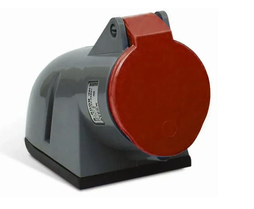 Tomada Sobrepor Fêmea 2 Polos + Terra 32A 380V Vermelho SN3209 ...