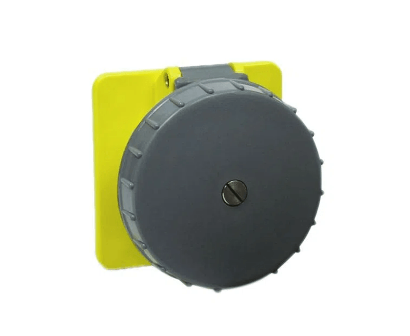 Tomada Embutir Fêmea 3 Polos + Neutro + Terra 16A 100/130V Amarelo 4H ...