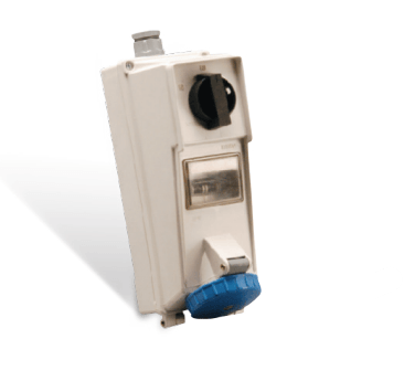 Tomada Sobrepor Fêmea 3 Polos + Terra 32A 440V Vermelho Com Bloqueio ...