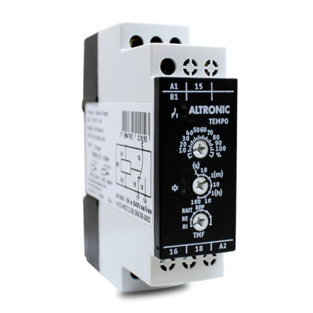 Rele Temporizador 24A 240Vca 1Tmf01 Altronic - Dimensional