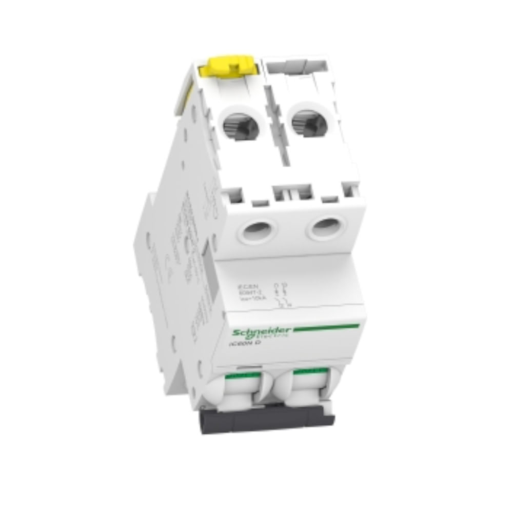 Disjuntor Mini Bipolar 6A 500Vcc C 6KA Acti 9 C60HDc A9N61526 Schneider ...