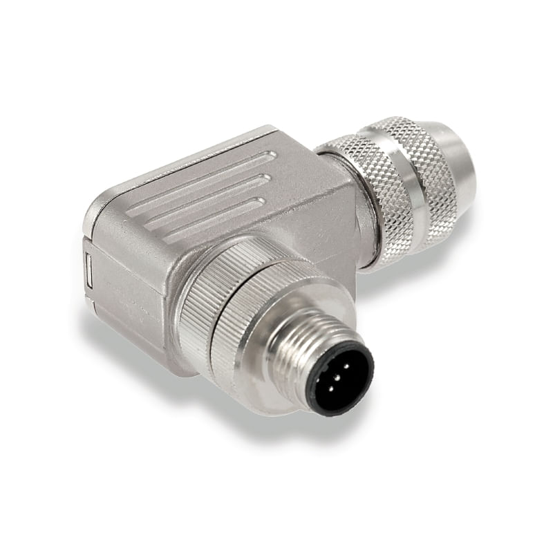 Conector Sensor M Ang90Gr 4P M12 SAISW48S Weidmuller Conexel - Dimensional