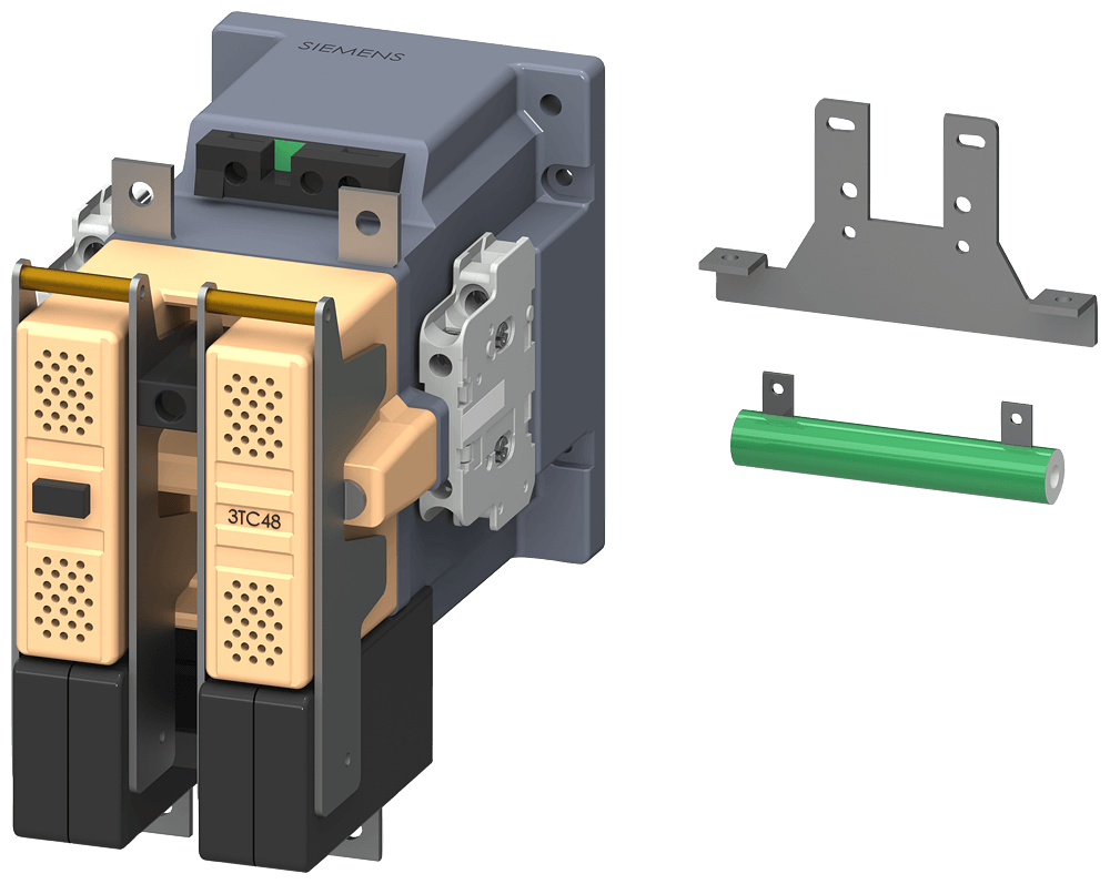 Contator Bipolar 75A 24Vcc 2Na+2Nf 3TC48170CB4 Siemens - Dimensional