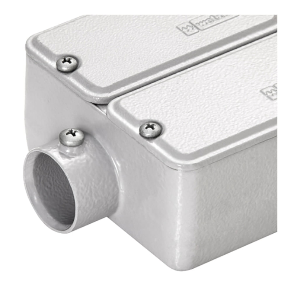 Condulete Alumínio C 3/4" Sem Rosca Cinza Com Tampa Sem Vedação CDSR15 ...