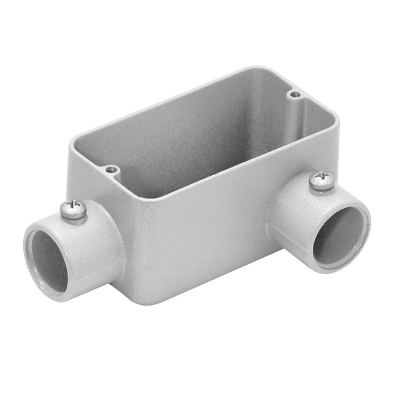 Condulete Alumínio LR 1" S/R Cinza Sem Tampa LRSR201 | Dimensional ...