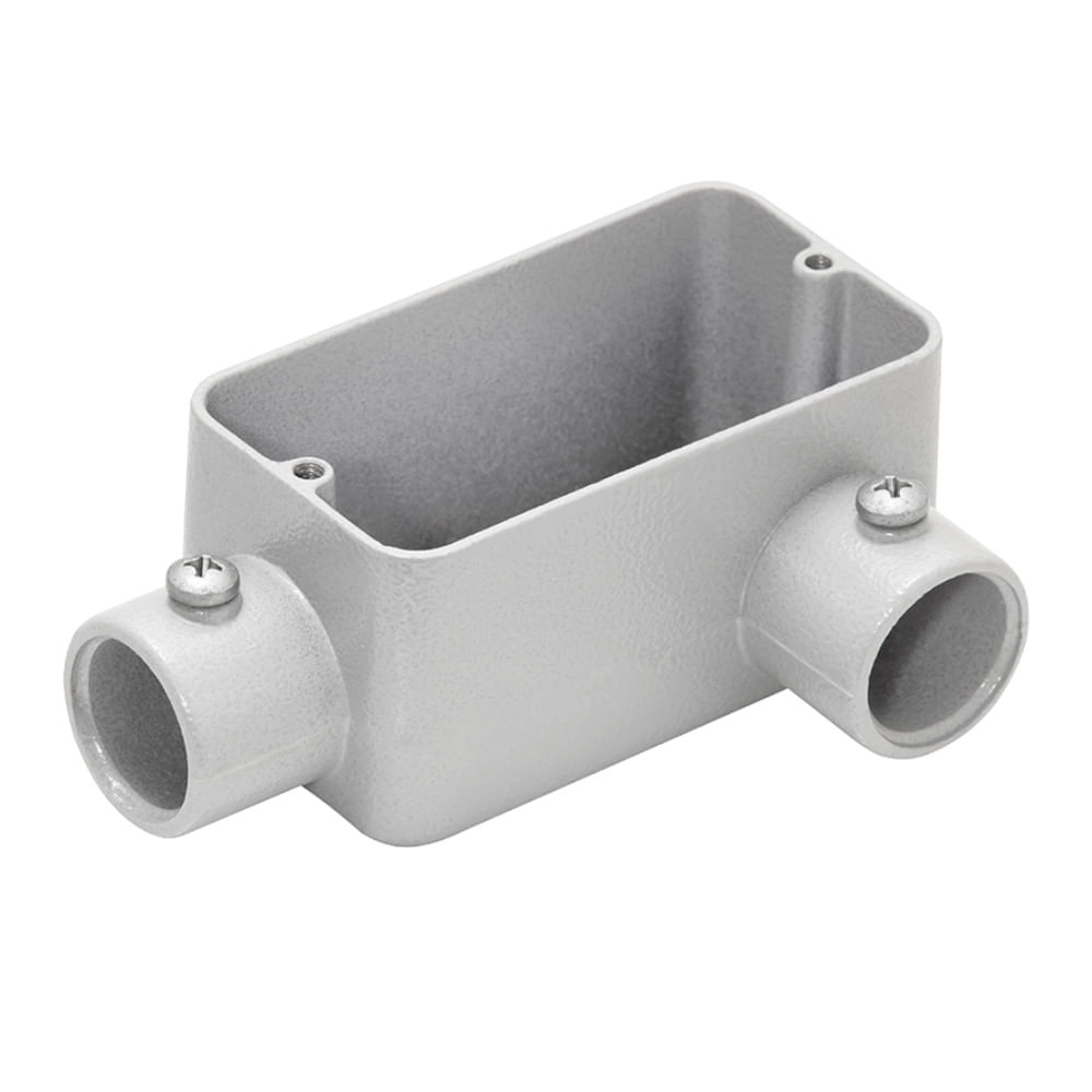 Condulete Alumínio LR 1" S/R Cinza Sem Tampa LRSR201 | Dimensional ...